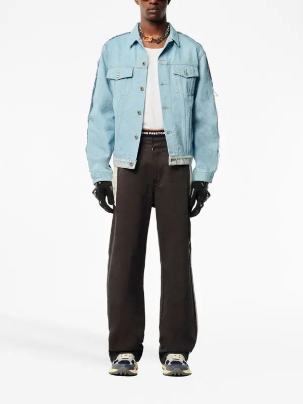 Heron Preston Logo-patch Denim Jacket - Blue
