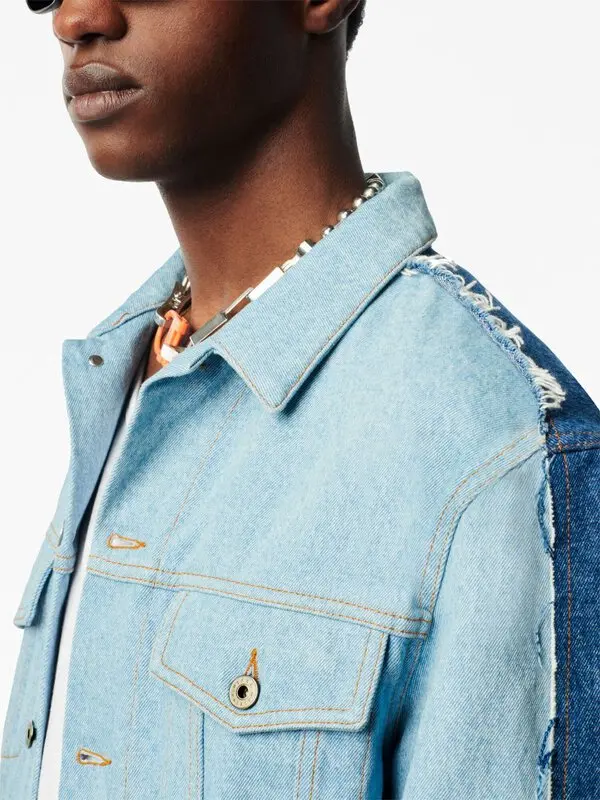 Heron Preston Logo-patch Denim Jacket - Blue