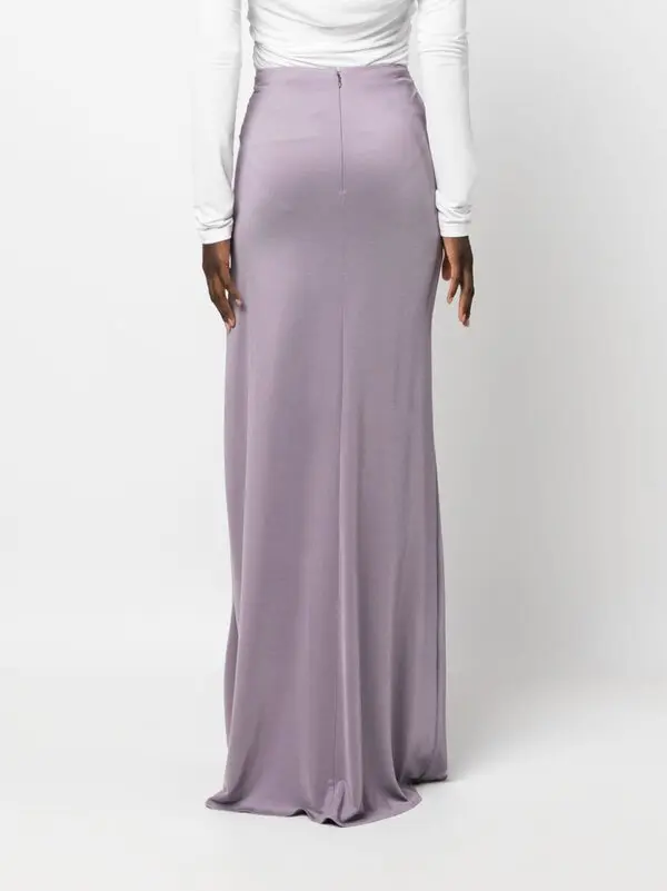 Elisabetta Franchi Logo Chain Link Belt Long Skirt