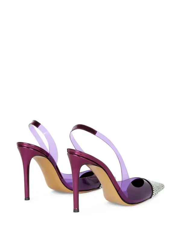 Alexandre Vauthier Amber Ghost 105mm Slingback Pumps - Purple