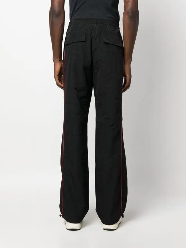 Palm Angels Logo-embroidered Checked Trousers