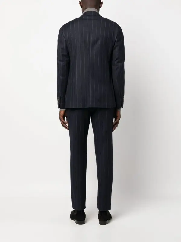 LARDINI Double-breasted Pinstripe-pattern Suit