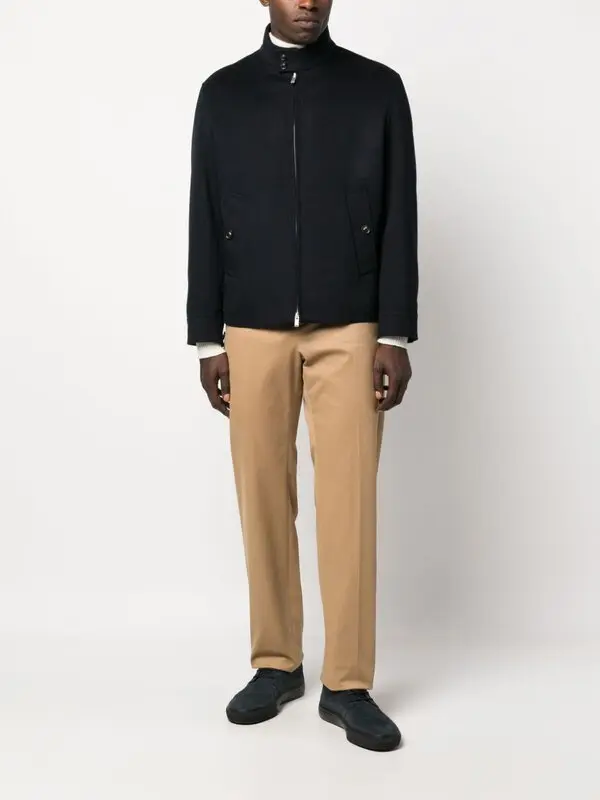 LARDINI High-neck Wool Jacket