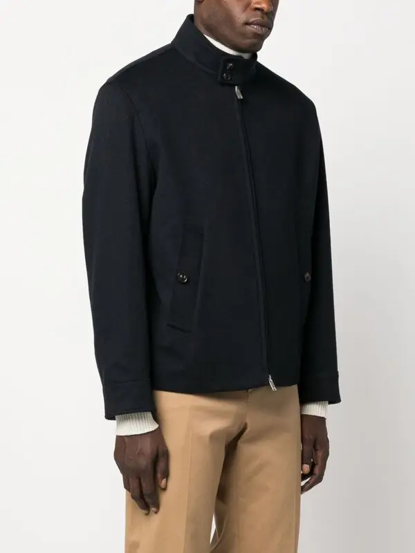 LARDINI High-neck Wool Jacket