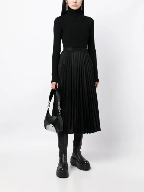 Junya Watanabe High-waist Pleated Midi Skirt