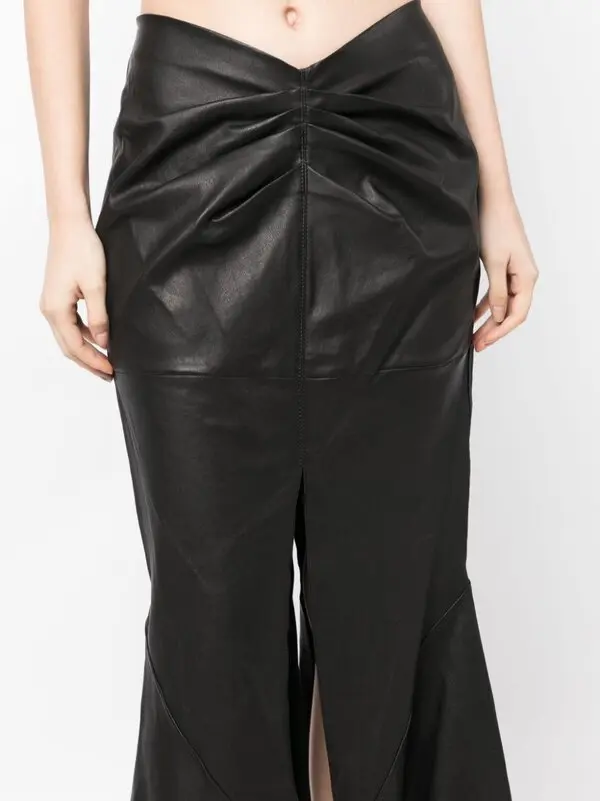 Maticevski Analogy Leather Midi Skirt