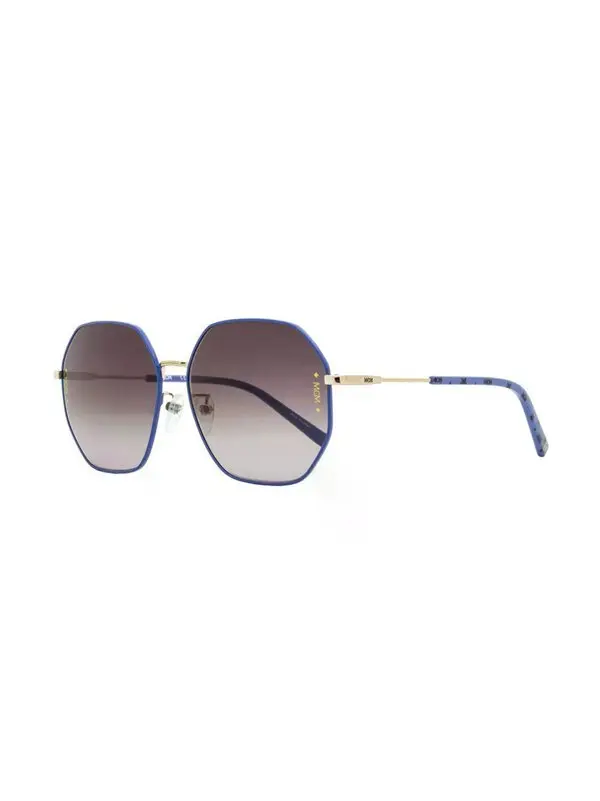 Mcm 165slb Visetos-print Geometric-frame Sunglasses