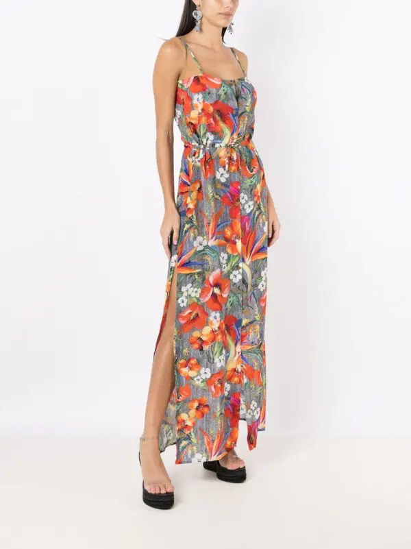 AMIR SLAMA Floral-print Maxi Dress