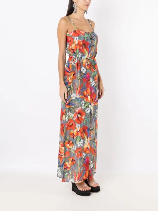 AMIR SLAMA Floral-print Maxi Dress