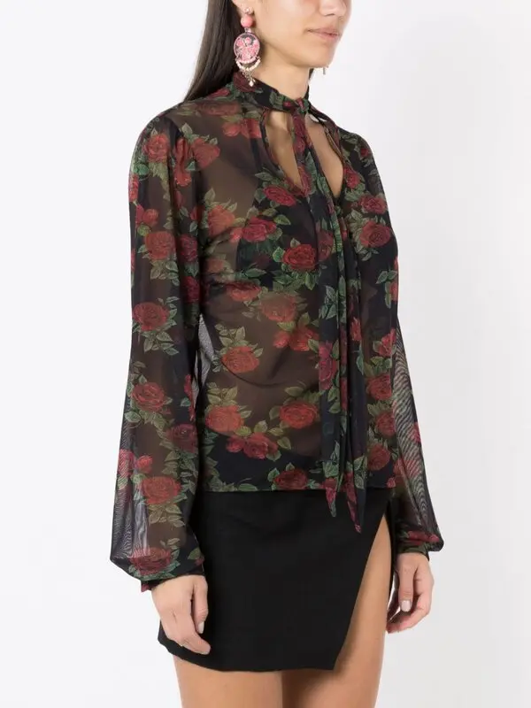 AMIR SLAMA Floral Blouse