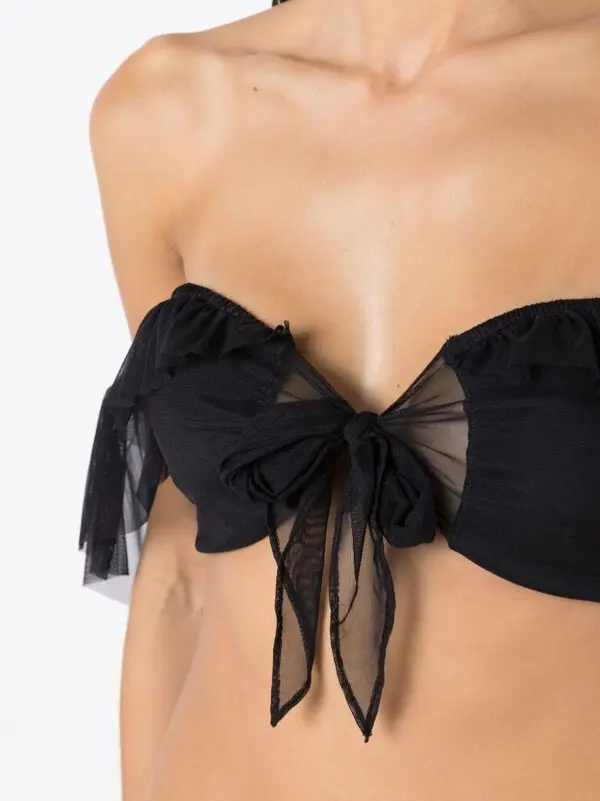 AMIR SLAMA Tie-fastening Crop Top