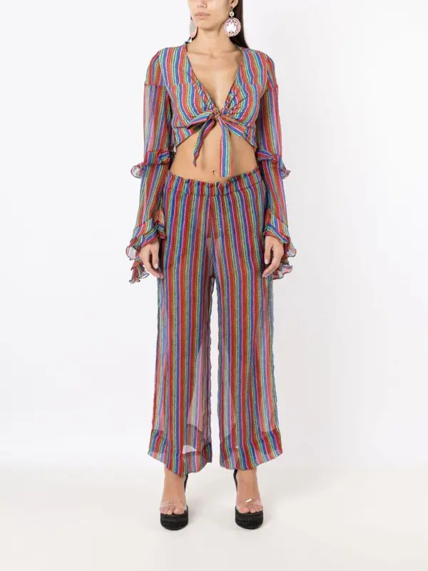 AMIR SLAMA Graphic-print Crop Top