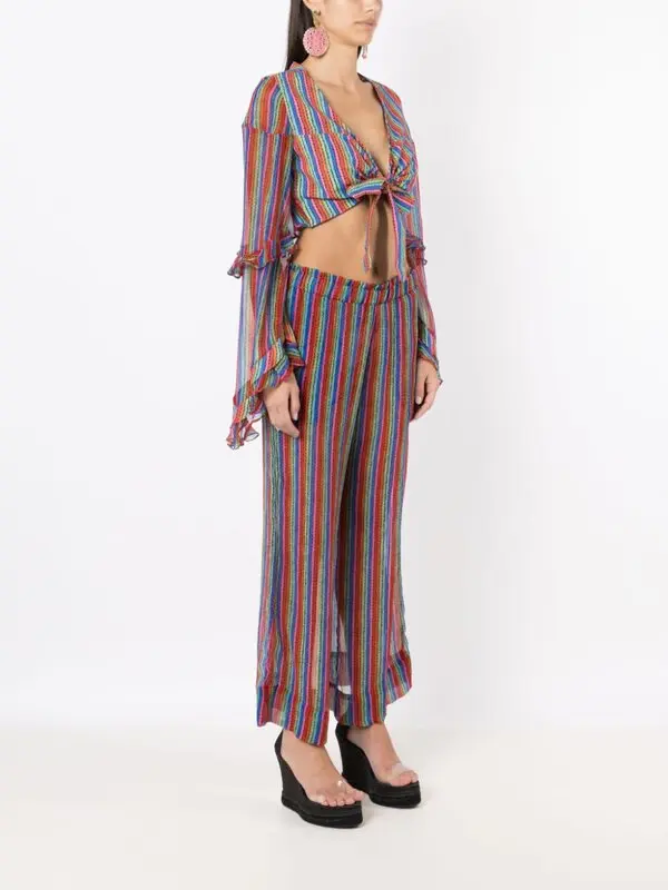 AMIR SLAMA Graphic-print Crop Top