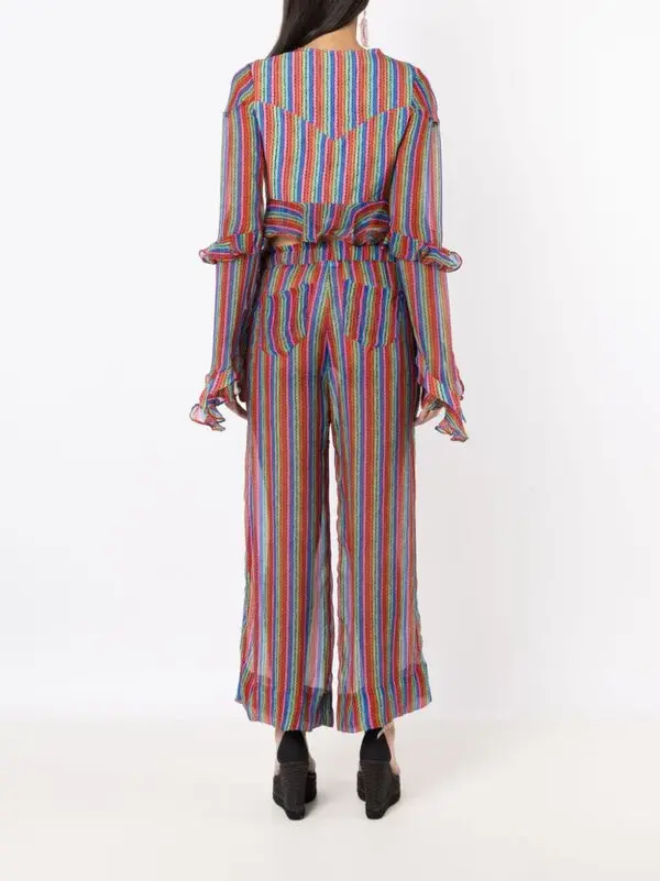 AMIR SLAMA Graphic-print Crop Top