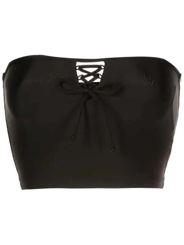 AMIR SLAMA Lace-up Cropped Top