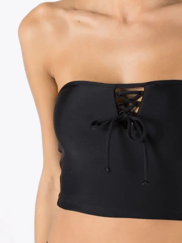 AMIR SLAMA Lace-up Cropped Top