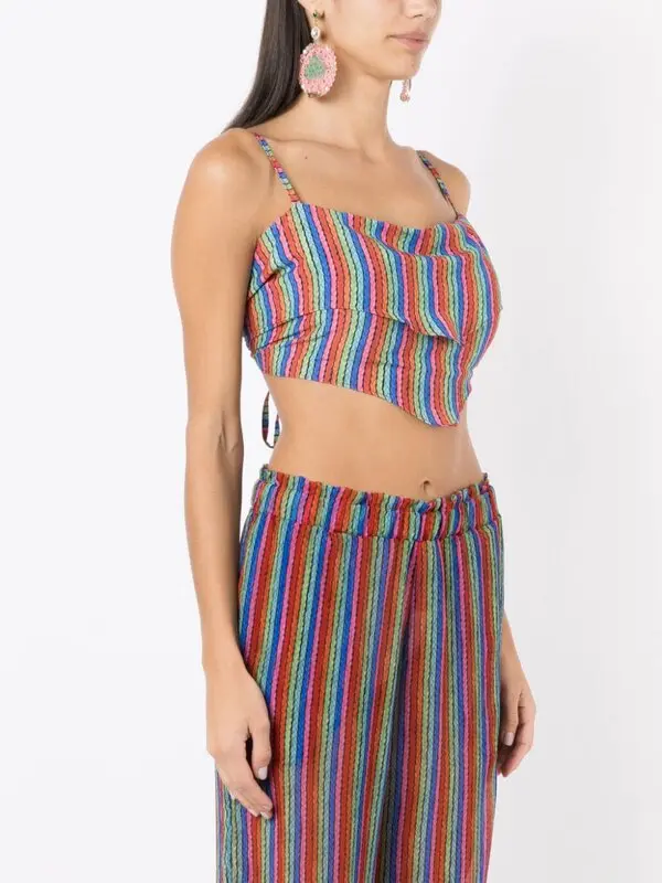 AMIR SLAMA Graphic-print Crop Top