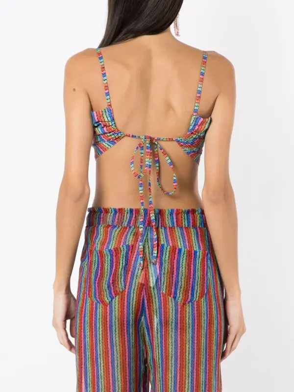 AMIR SLAMA Graphic-print Crop Top