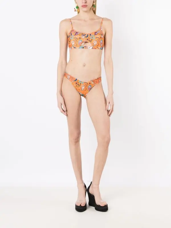AMIR SLAMA Graphic-print Bikini Set