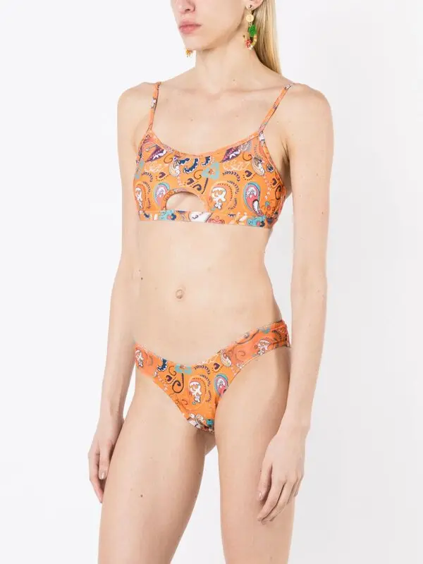 AMIR SLAMA Graphic-print Bikini Set