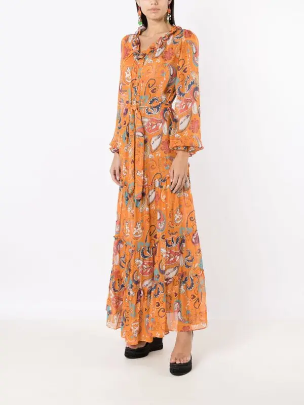 AMIR SLAMA Graphic-pattern Maxi Shirtdress