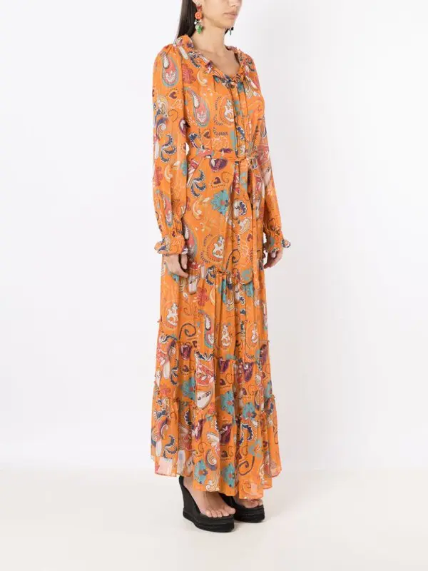 AMIR SLAMA Graphic-pattern Maxi Shirtdress