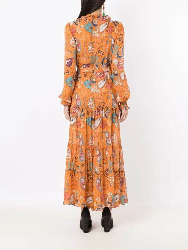 AMIR SLAMA Graphic-pattern Maxi Shirtdress