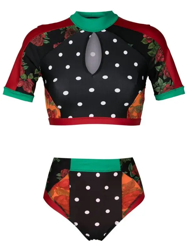 AMIR SLAMA Patchwork Bikini Set