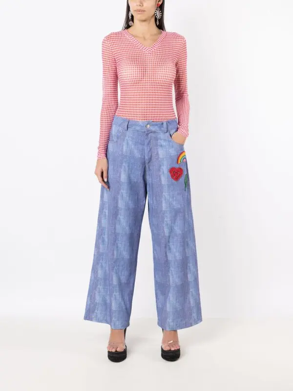 AMIR SLAMA Crochet-patch Culottes