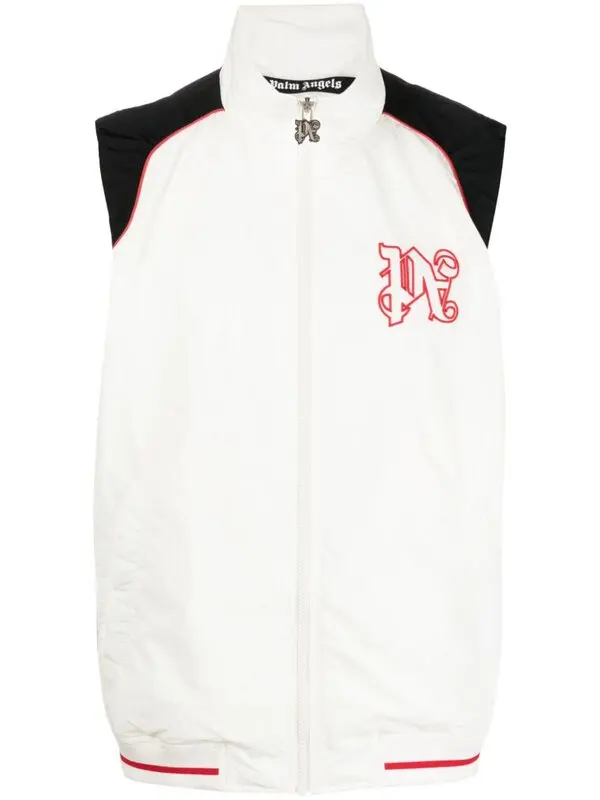 Palm Angels Racing Paddock Monogram-embroidered Vest