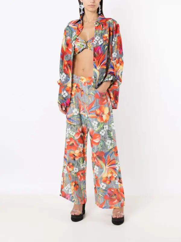 AMIR SLAMA Floral-print Shirt
