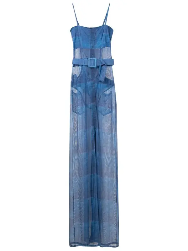 AMIR SLAMA Sheer-finish Maxi Dress