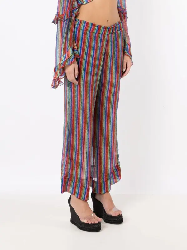 AMIR SLAMA Graphic-print Silk Trousers