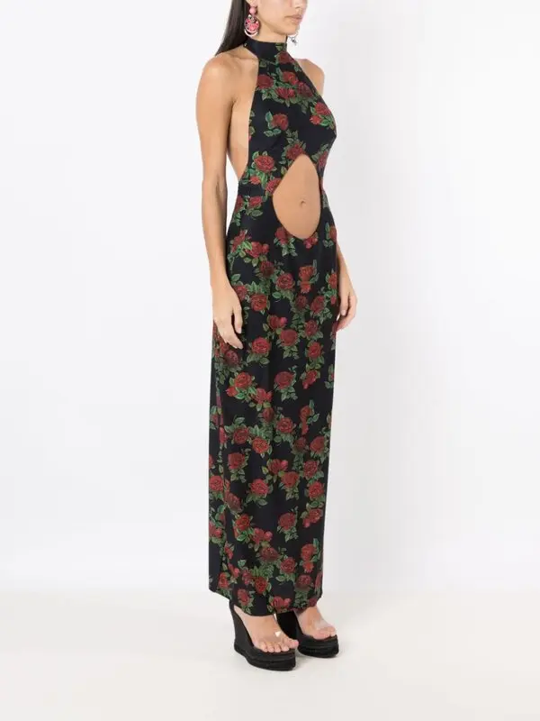 AMIR SLAMA Floral Maxi Dress