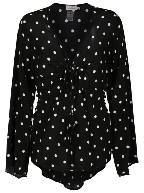 AMIR SLAMA Polka-dot Silk Blouse