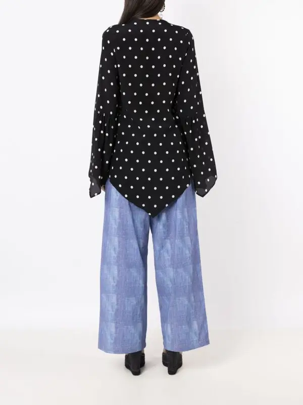 AMIR SLAMA Polka-dot Silk Blouse