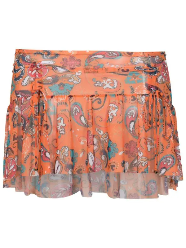 AMIR SLAMA Graphic-print Mini Skirt