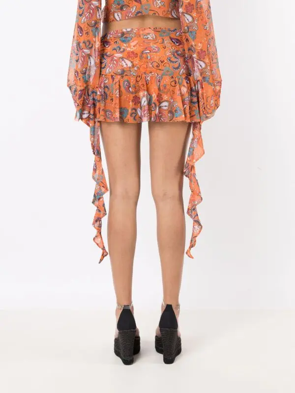 AMIR SLAMA Graphic-print Mini Skirt