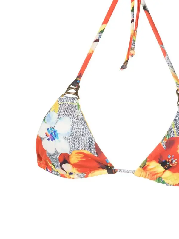 AMIR SLAMA Hibiscus-print Bikini Set