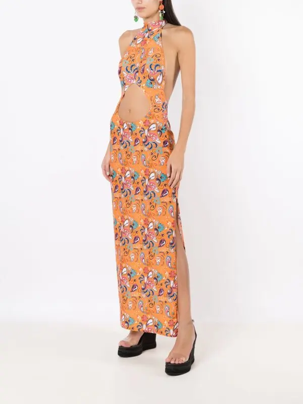 AMIR SLAMA Graphic-print Maxi Dress