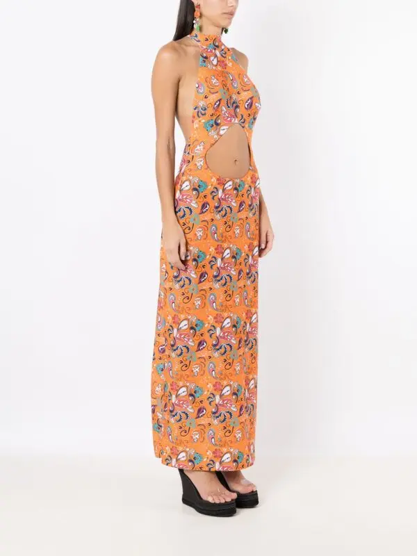 AMIR SLAMA Graphic-print Maxi Dress