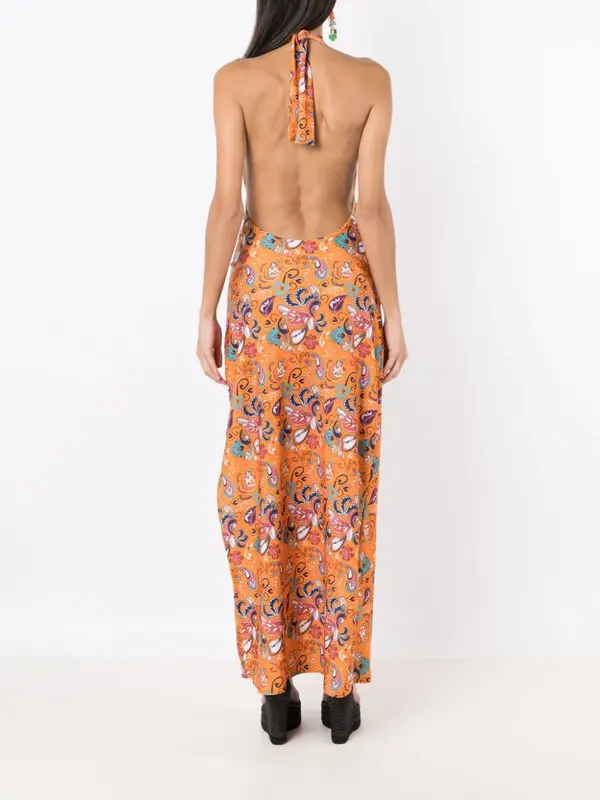 AMIR SLAMA Graphic-print Maxi Dress