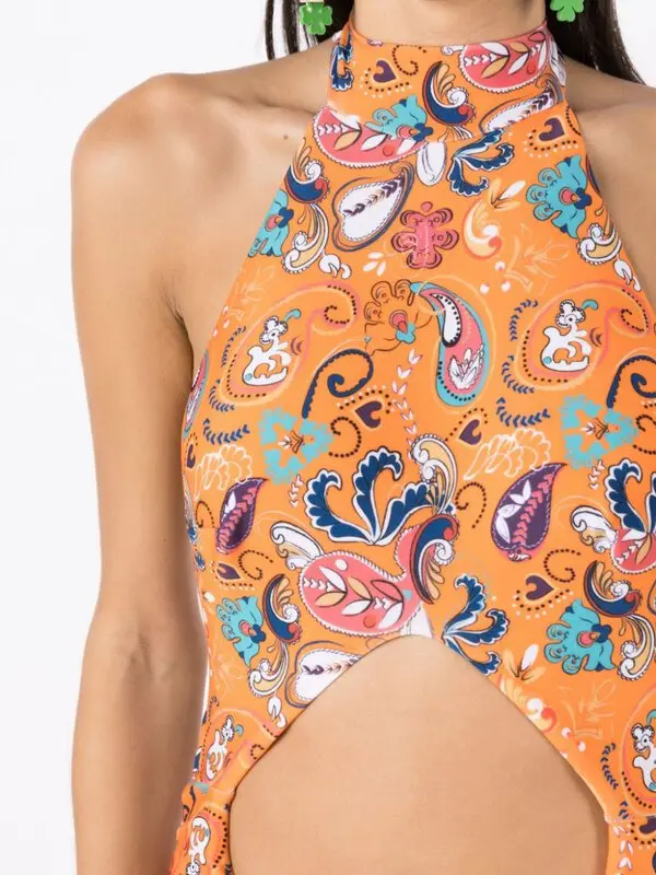 AMIR SLAMA Graphic-print Maxi Dress