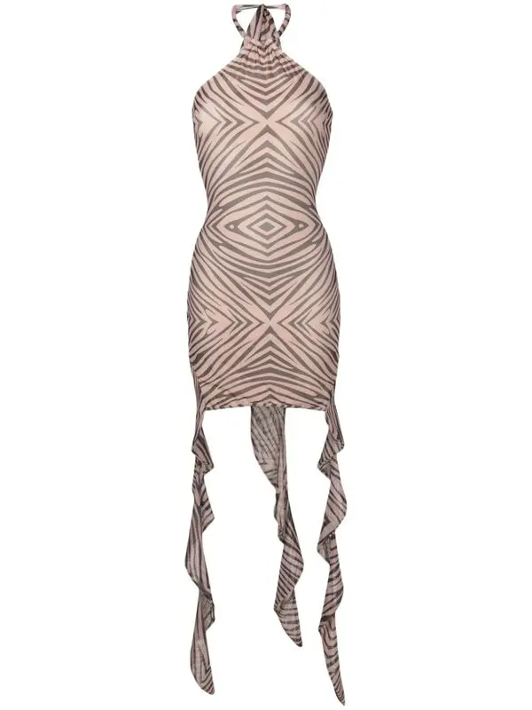 AMIR SLAMA Animal-pattern Mini Dress