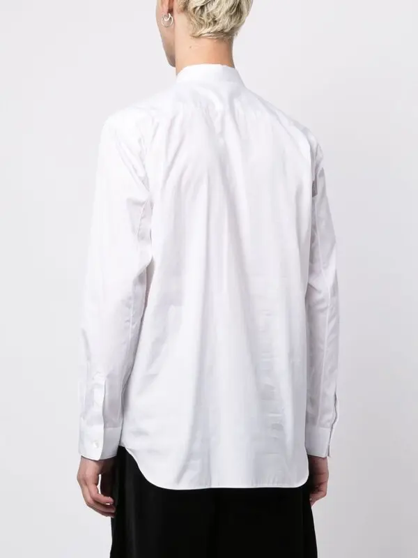 Comme Des Garçons Panelled Cut-out Cotton Shirt
