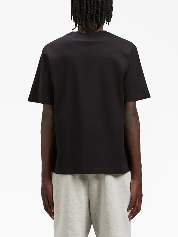 Palm Angels Embroidered-logo Crew-neck T-shirt - Black