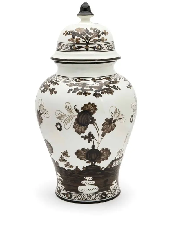 GINORI 1735 Large Potiche Porcelain Vase - White