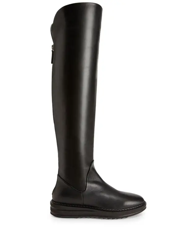 GIUSEPPE ZANOTTI Malakhie Knee-high Leather Boots - Black