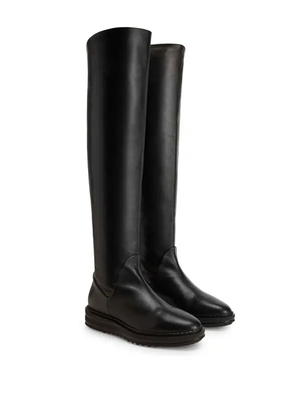 GIUSEPPE ZANOTTI Malakhie Knee-high Leather Boots - Black