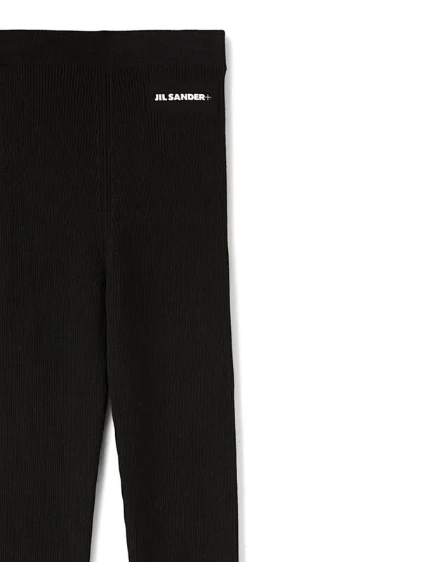 JIL SANDER Logo-print High-waist Leggings - Black